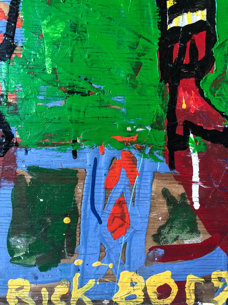 Rick Borg - Backyard Moment on Found Wood//Folk Art For Sale at 1stDibs ...