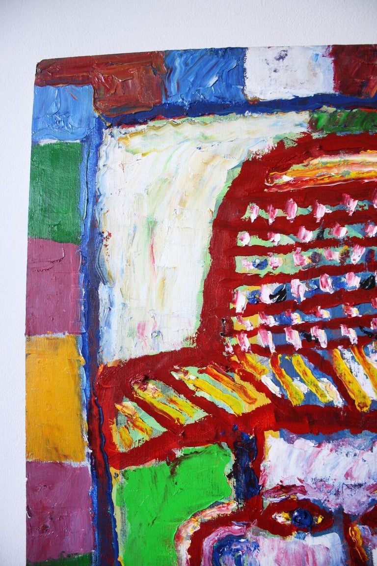 Rick Borg - Hot Weather Hard Worker on Found Wood//Folk Art For Sale at ...