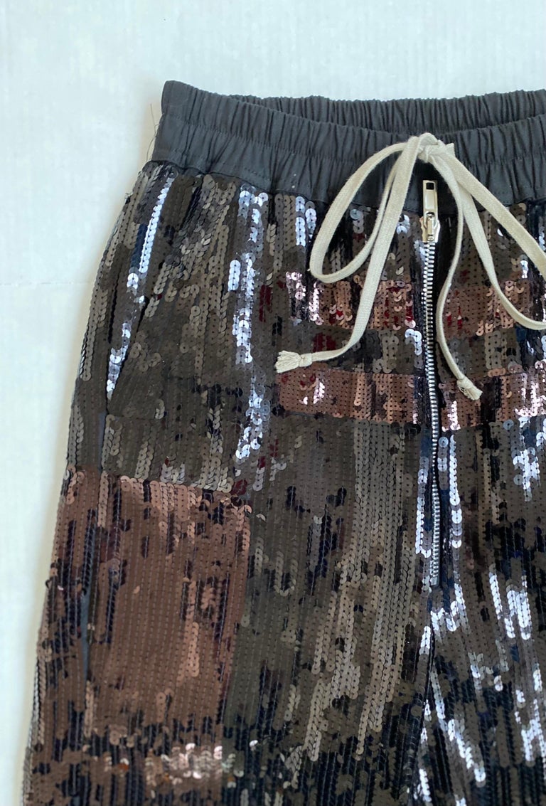 Rick Owens Tecuatl S/S 2020 Sequin Cargo Pants For Sale at 1stDibs