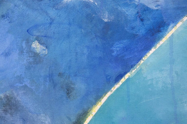 Rick Rivet - Cat's Cradle No 5 - blue, white, indigenous, figurative ...