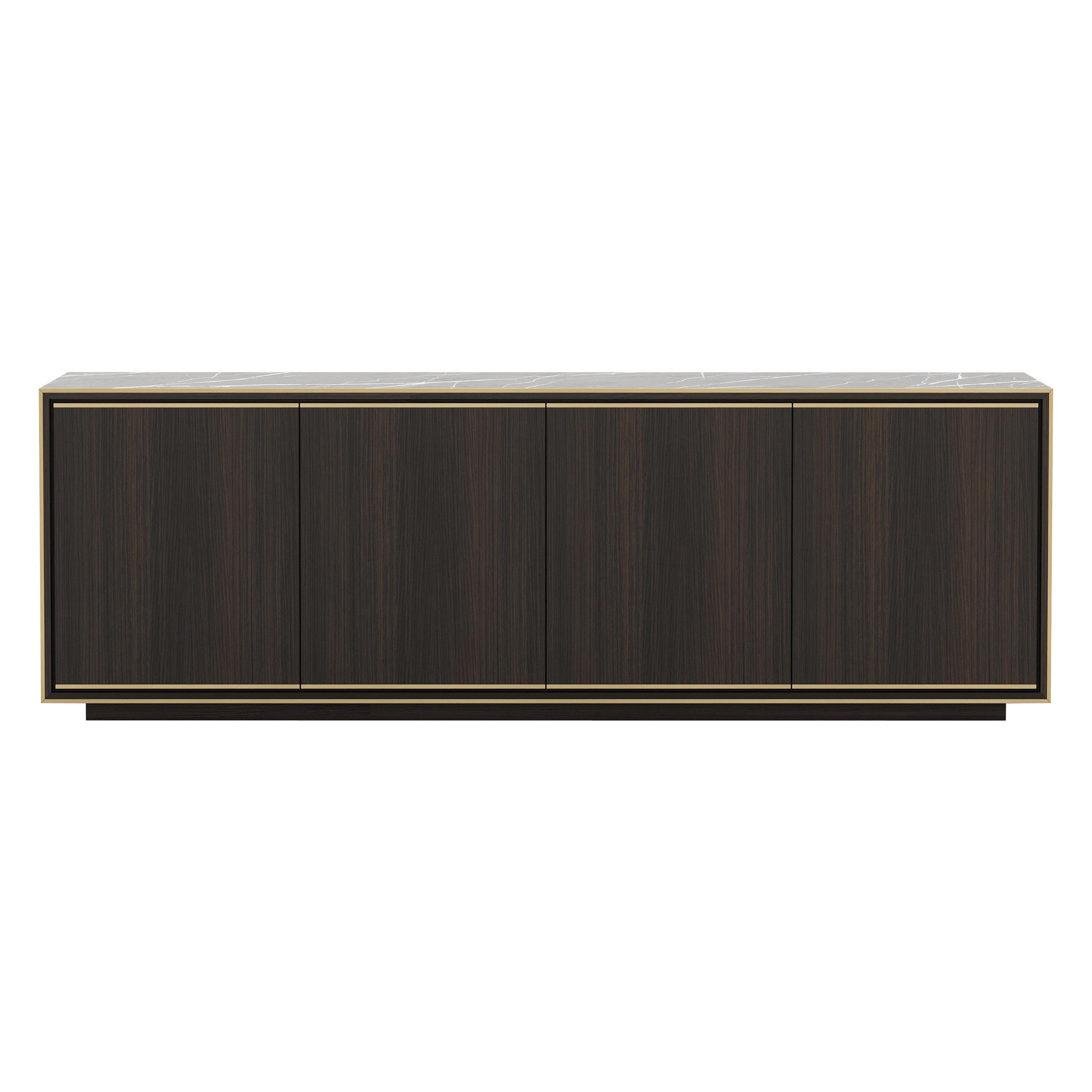 Modern, Contemporary, 21st Century, Marble, Wood, Flow Sideboard at 1stDibs