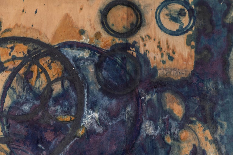Ricker Handmade Original Abstract Artwork Made with Indigo Dye at 1stDibs