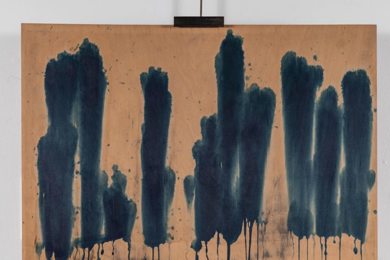 Ricker Handmade Original Abstract Artwork Made with Indigo Dye at 1stDibs
