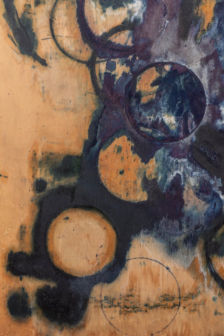 Ricker Handmade Original Abstract Artwork Made with Indigo Dye at 1stDibs