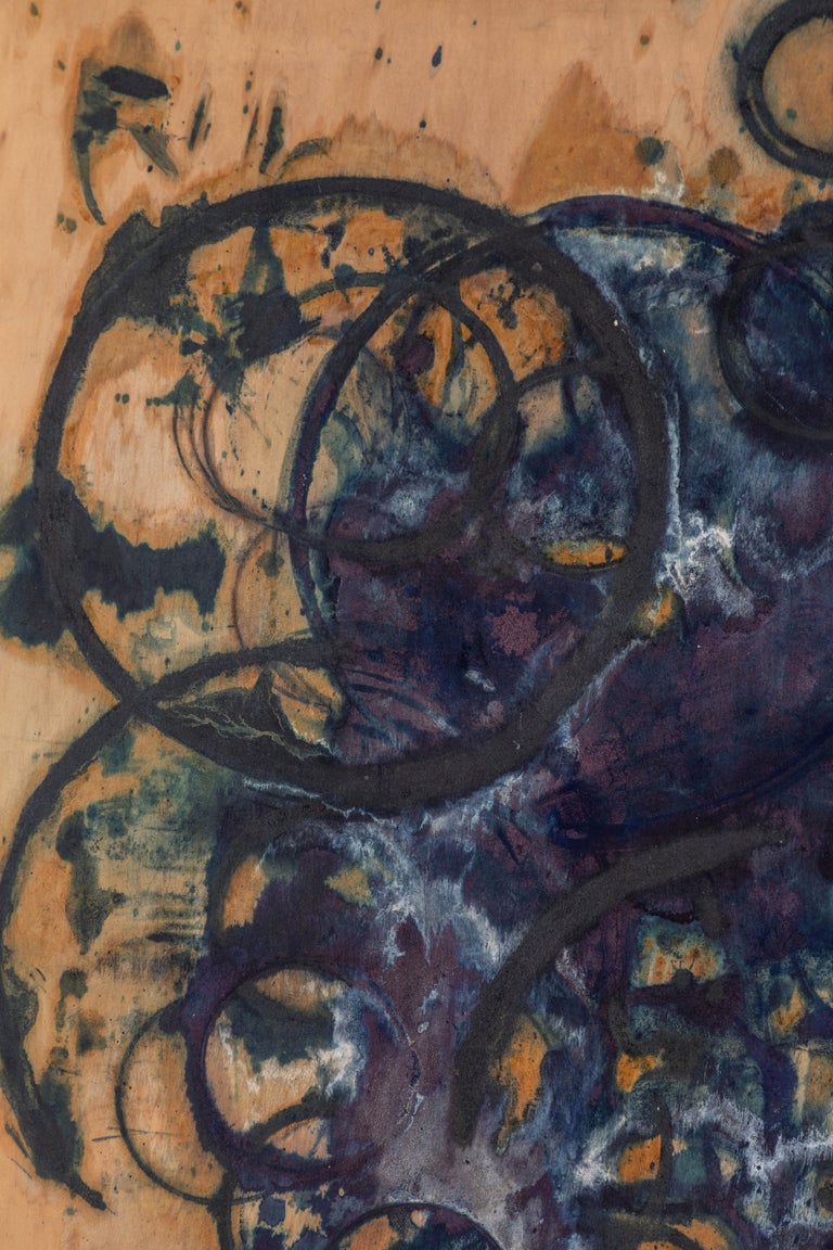 Ricker Handmade Original Abstract Artwork Made with Indigo Dye at 1stDibs