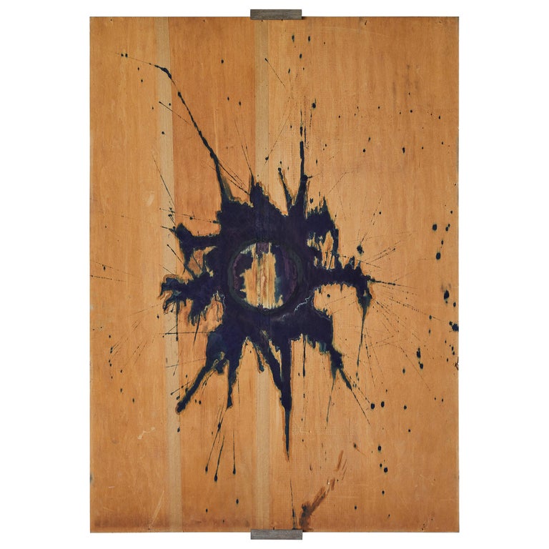 Ricker Handmade Original Abstract Artwork Made with Indigo Dye at 1stDibs
