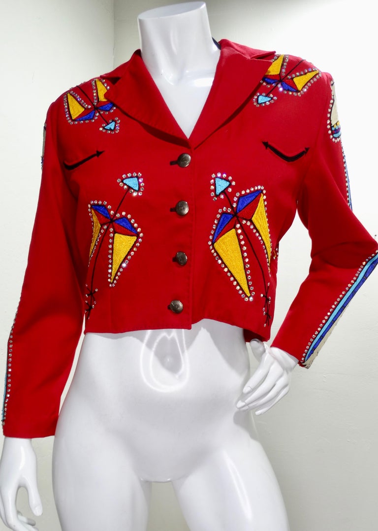 Rickrageous Native American Embellished Jacket at 1stDibs