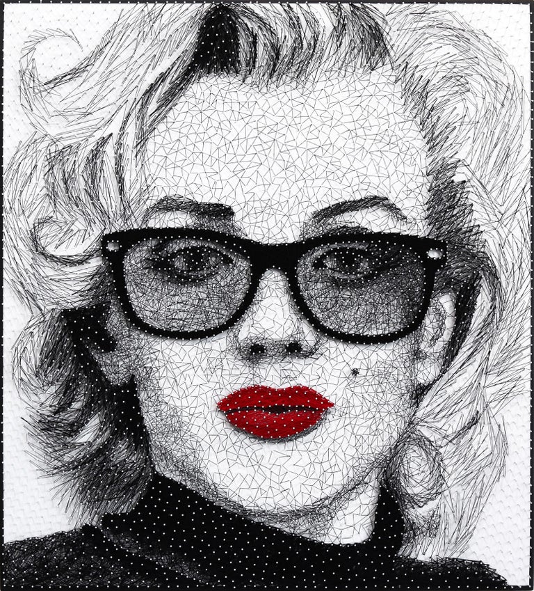 Ricky Hunt - Marilyn Monroe - Original Mixed Media Art String Artwork ...