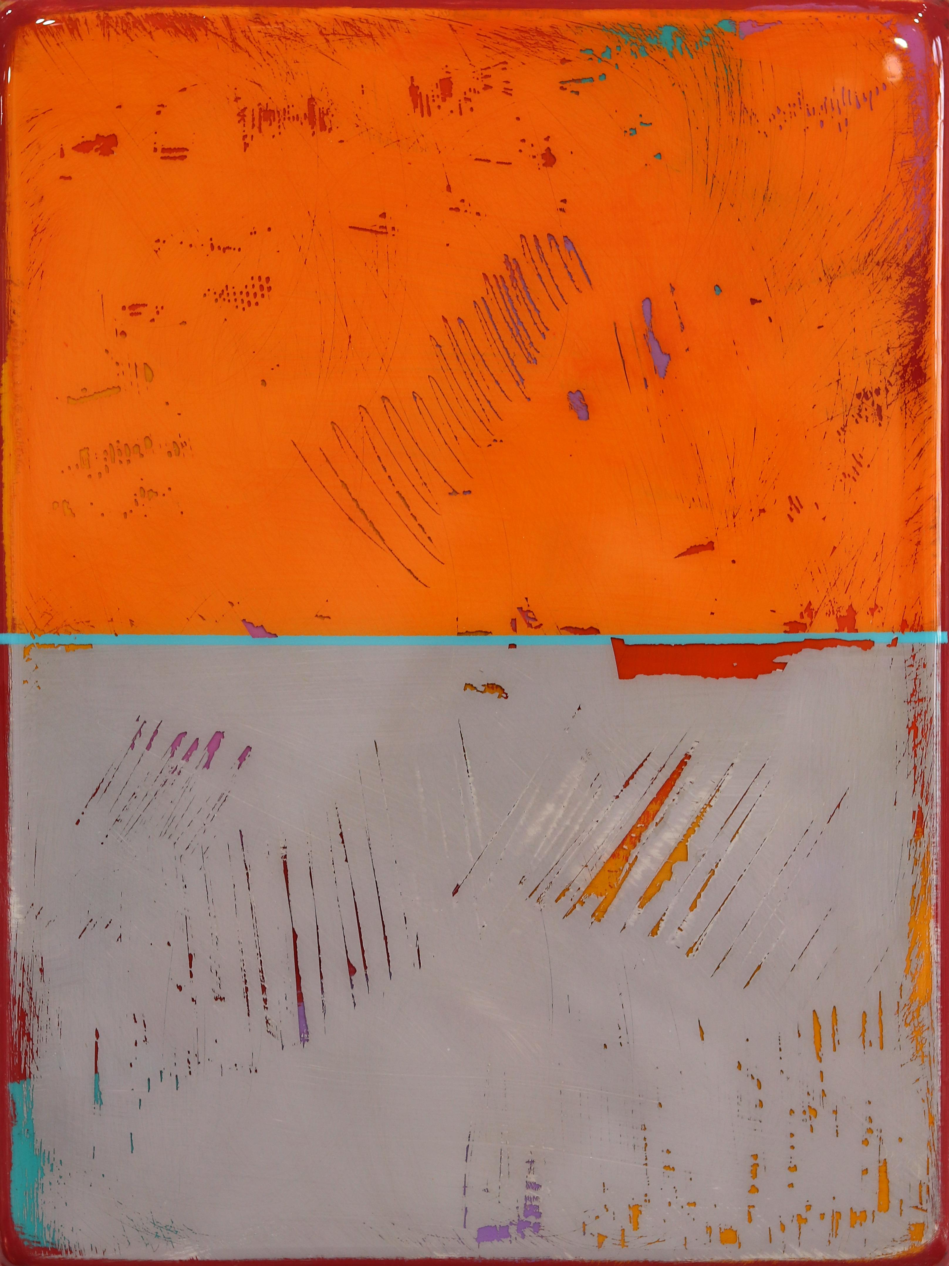 Ricky Hunt - The Window 287 - Modern Minimalist Warm Earth Tone Orange ...