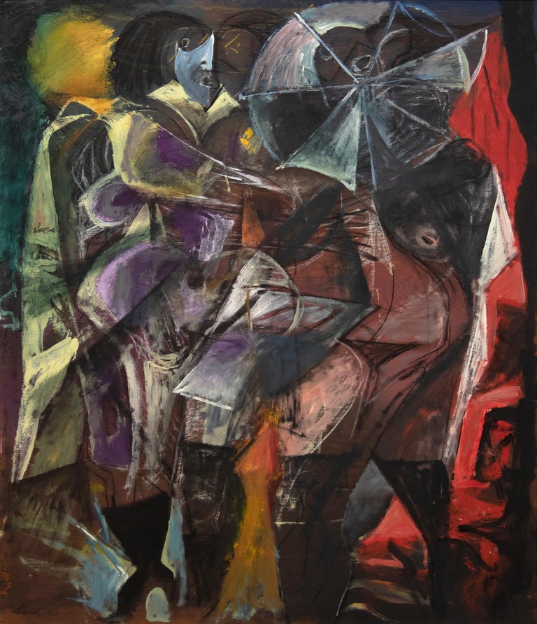 Rico Lebrun - Woman in the Rain For Sale at 1stDibs