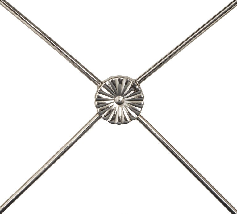 Rider Sky Velvet and Nickel Dining Chair at 1stDibs