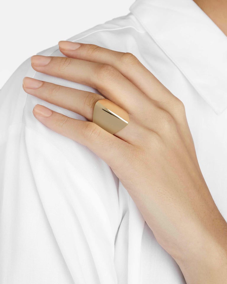 Customizable Ridge Ring in 14 Karat Gold by Allison Bryan For Sale at ...