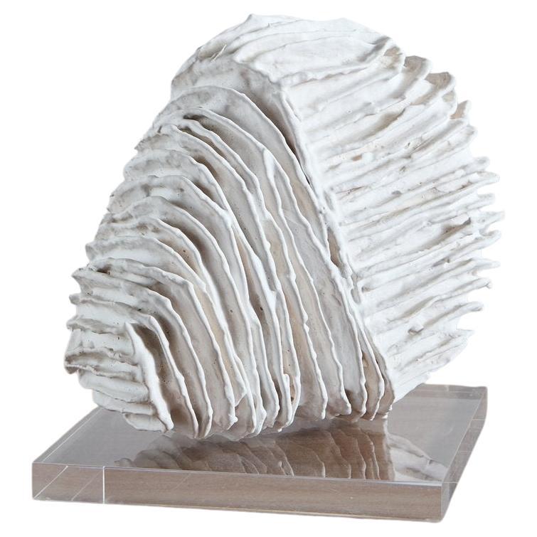 Ridged Almond Form Sculpture by Erin Vincent, 2020 For Sale at 1stDibs
