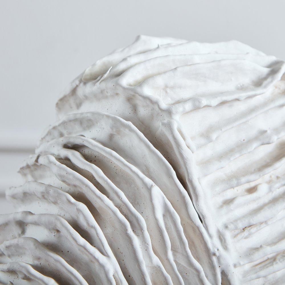 Ridged Almond Form Sculpture by Erin Vincent, 2020 For Sale at 1stDibs