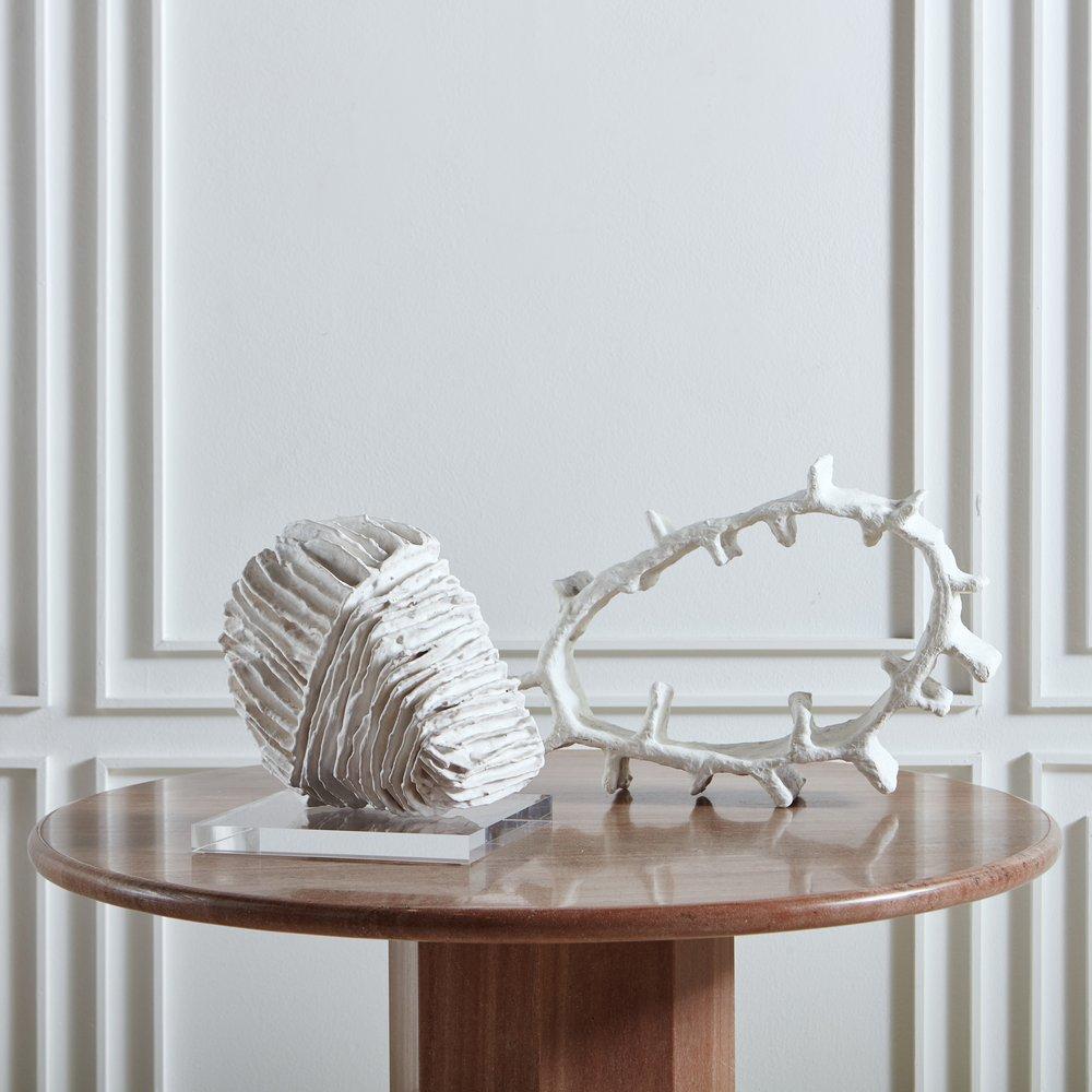 Ridged Almond Form Sculpture by Erin Vincent, 2020 For Sale at 1stDibs