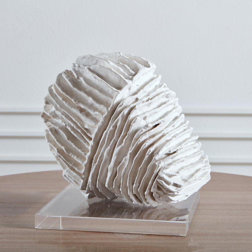 Ridged Almond Form Sculpture by Erin Vincent, 2020 For Sale at 1stDibs