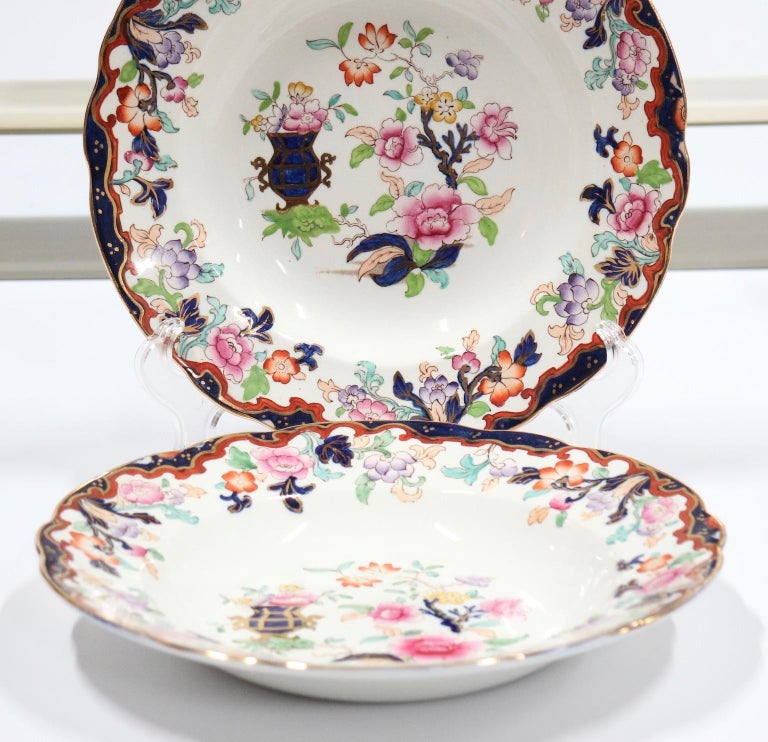 Ridgway English Ironstone Chinoiserie Plates with Simlay Pattern at 1stDibs