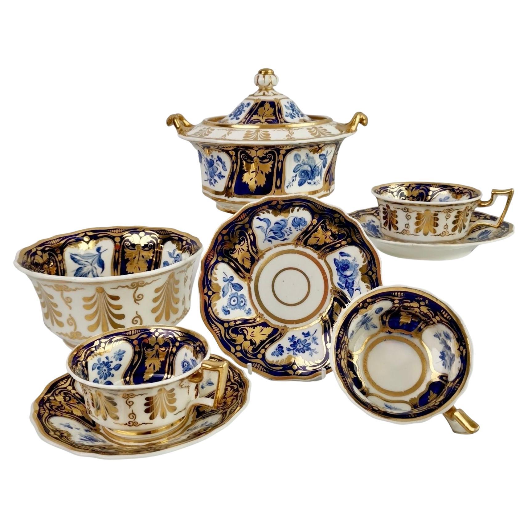 Staffordshire Porcelain Tea Service, White and Gilt, Rococo Revival ...