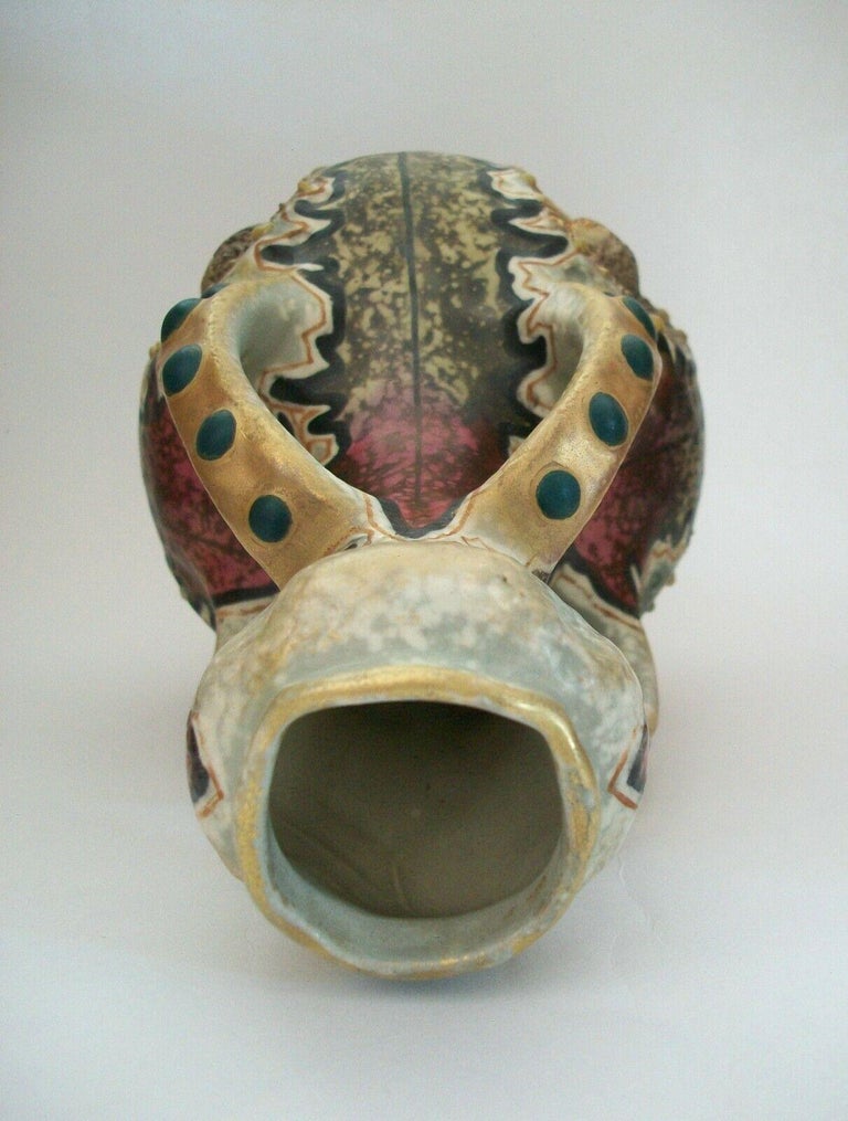 Riessner, Stellmacher and Kessel, Art Nouveau Sunflower Vase, Austria ...