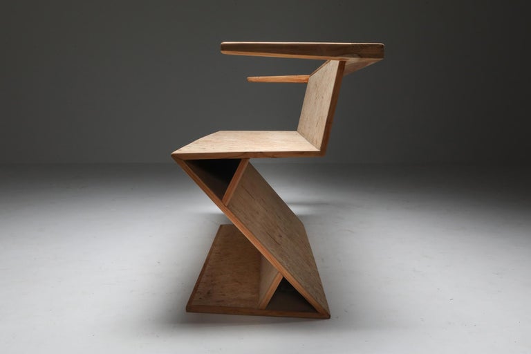 Rietveld Inspired Bench at 1stDibs