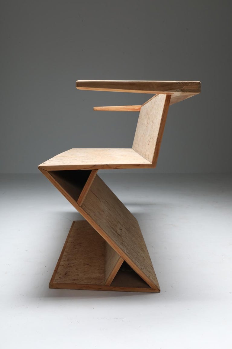 Rietveld Inspired Bench at 1stDibs