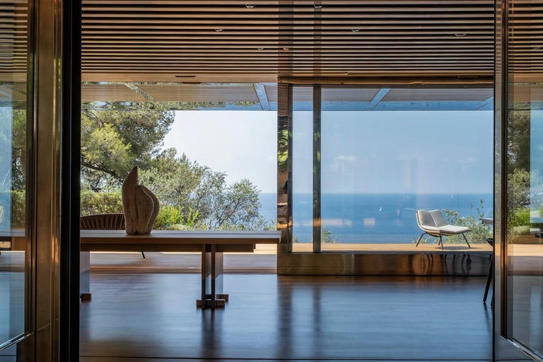 Rift Wood and Metal Dining Table by Andy Kerstens For Sale at 1stDibs