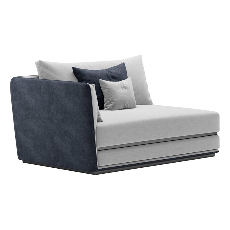 Right/Left Corner Double Element Modular Sofa Geometric Settee For Sale ...