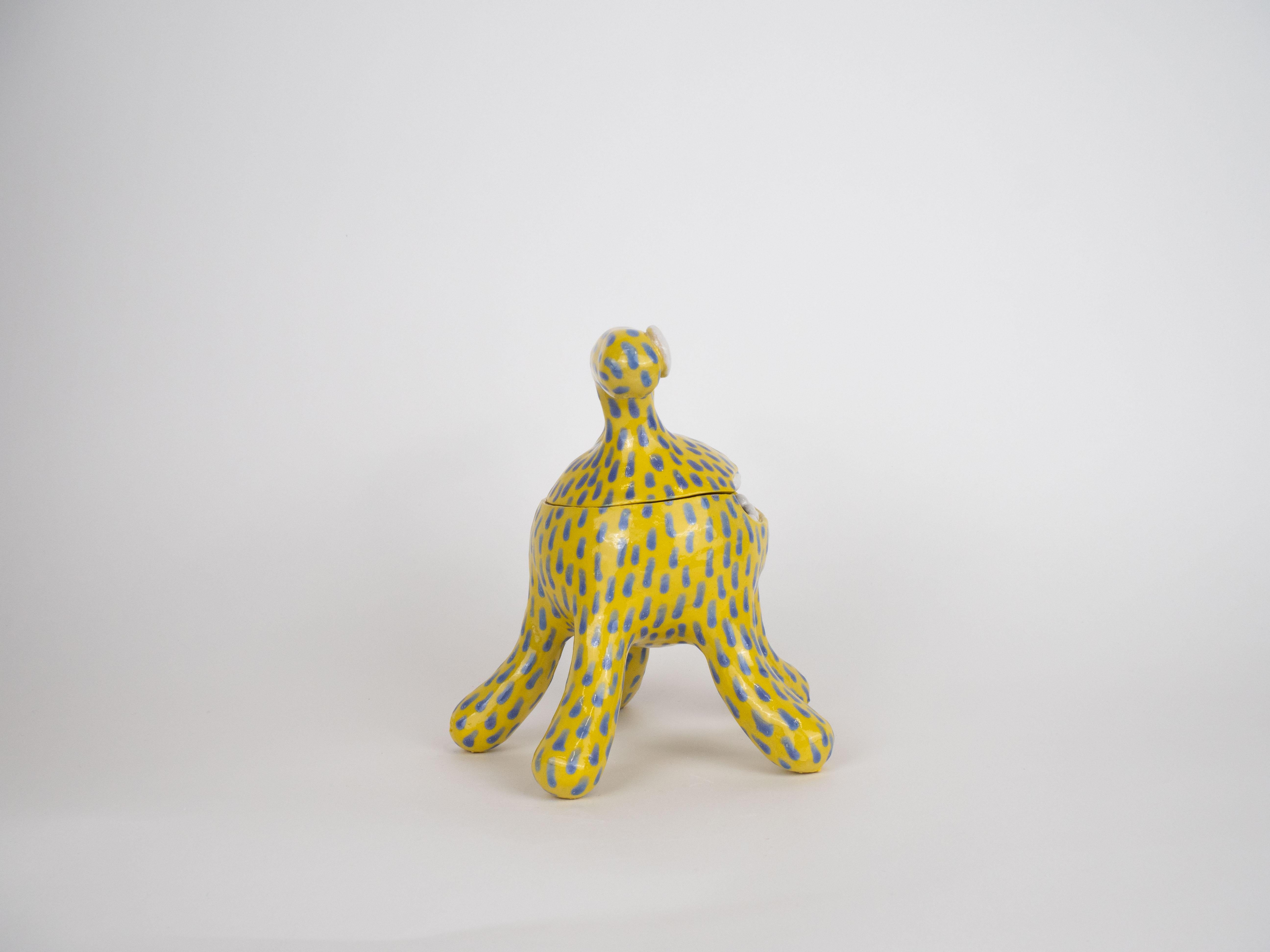 Riley Monster Pot - Purple Dash For Sale at 1stDibs