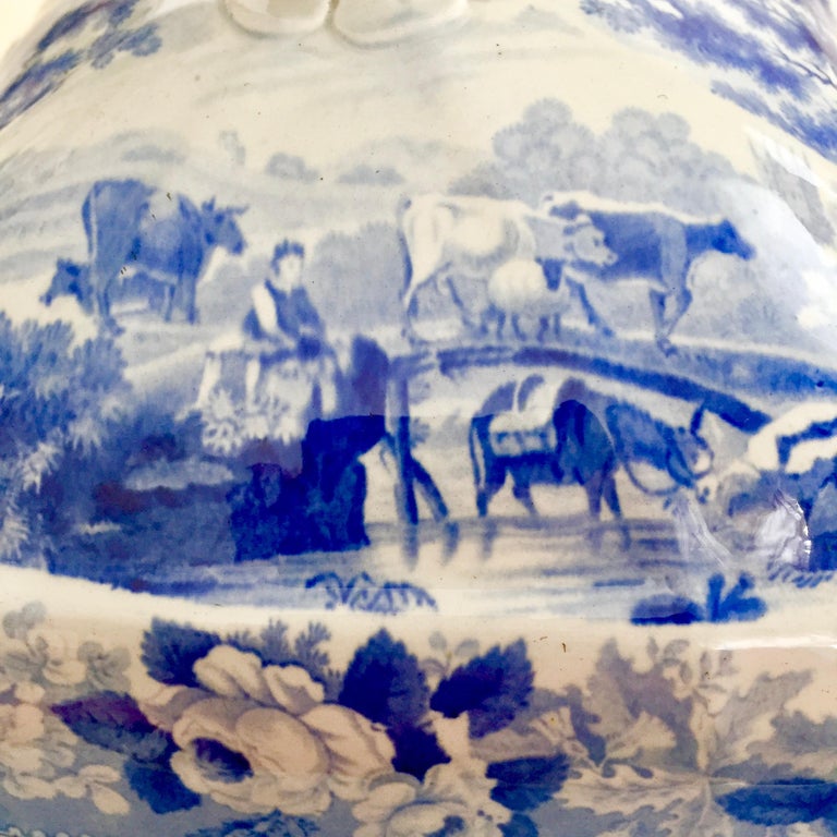 Riley Vegetable Tureen, Blue and White Transfer Cattle Scene, 1825 at ...