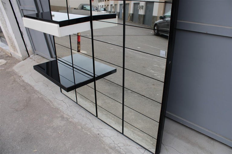 Rimadesio Wall Unit Console Mirror Italian Minimal Design 1980s Blach ...