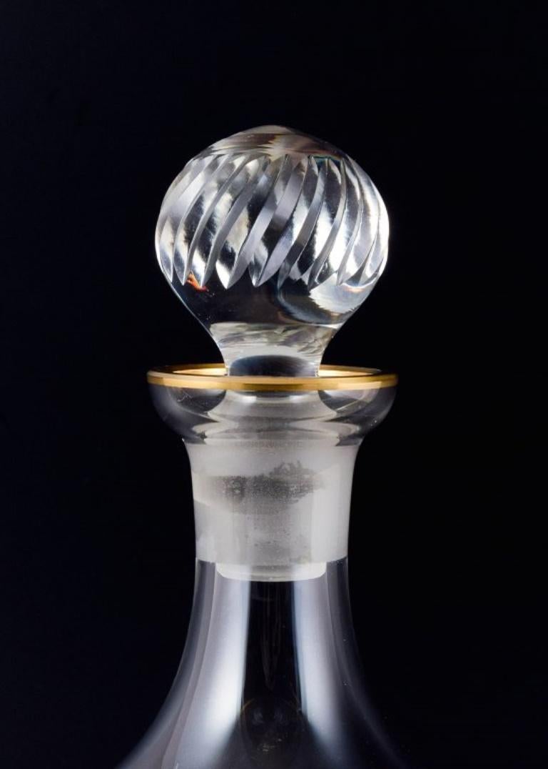 Rimpler Kristall, Zwiesel, Germany, mouth-blown glass decanter with ...