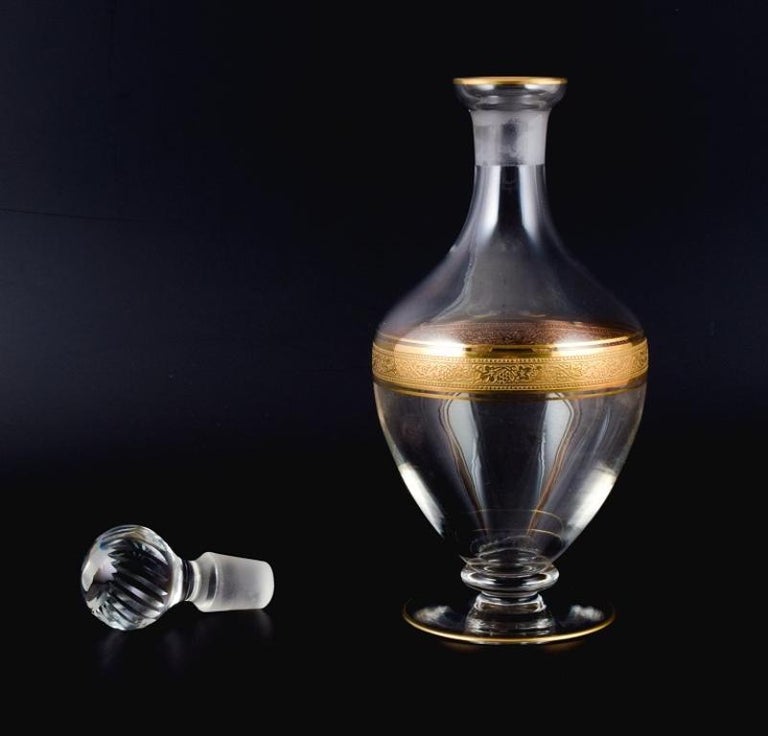 Rimpler Kristall, Zwiesel, Germany, mouth-blown glass decanter with ...