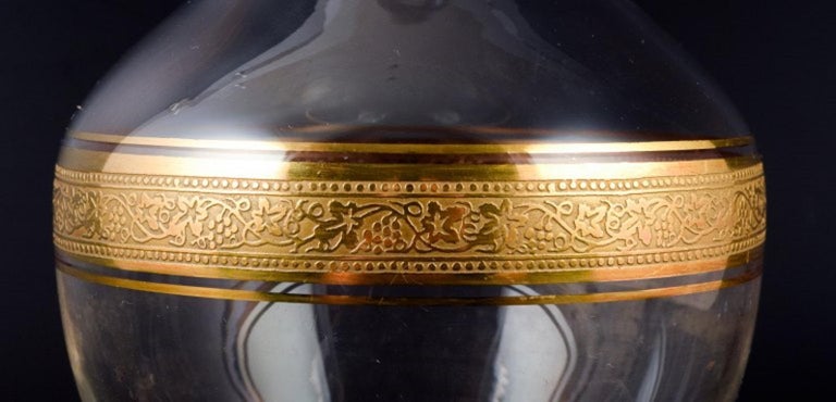 Rimpler Kristall, Zwiesel, Germany, mouth-blown glass decanter with ...