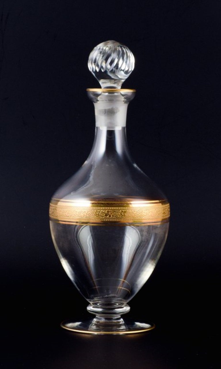 Rimpler Kristall, Zwiesel, Germany, mouth-blown glass decanter with ...