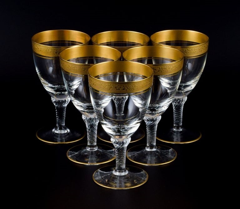 Rimpler Kristall, Zwiesel, Deutschland, sechs mundgeblasene rote ...