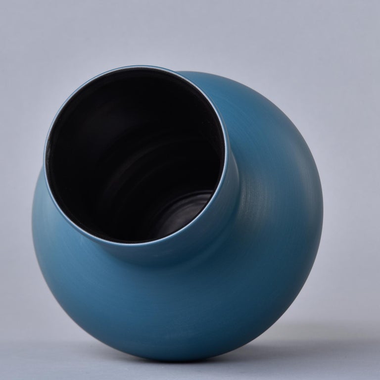 Rina Menardi Royal Princess Vase in Teal Glaze For Sale at 1stDibs