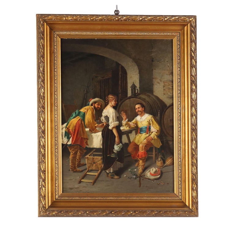 Rinaldi Francesco - Scène de taverne, XVIIIe siècle En vente sur 1stDibs