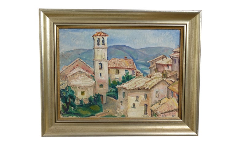 Rinaldo Cuneo - Impressionist Mission Scene Cityscape Painting ...