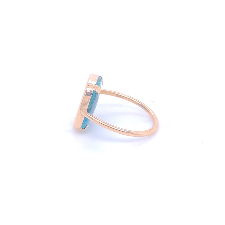 Ring Chrysocolla Rose Gold For Sale at 1stDibs
