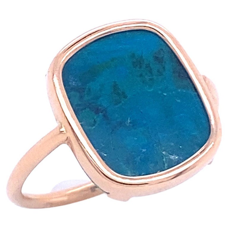 Ring Chrysocolla Rose Gold For Sale at 1stDibs