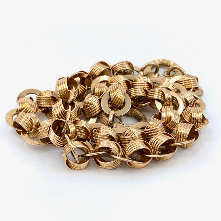 Ring and Connector Chain in 18 Karat Gold with Detachable Extender Fob ...