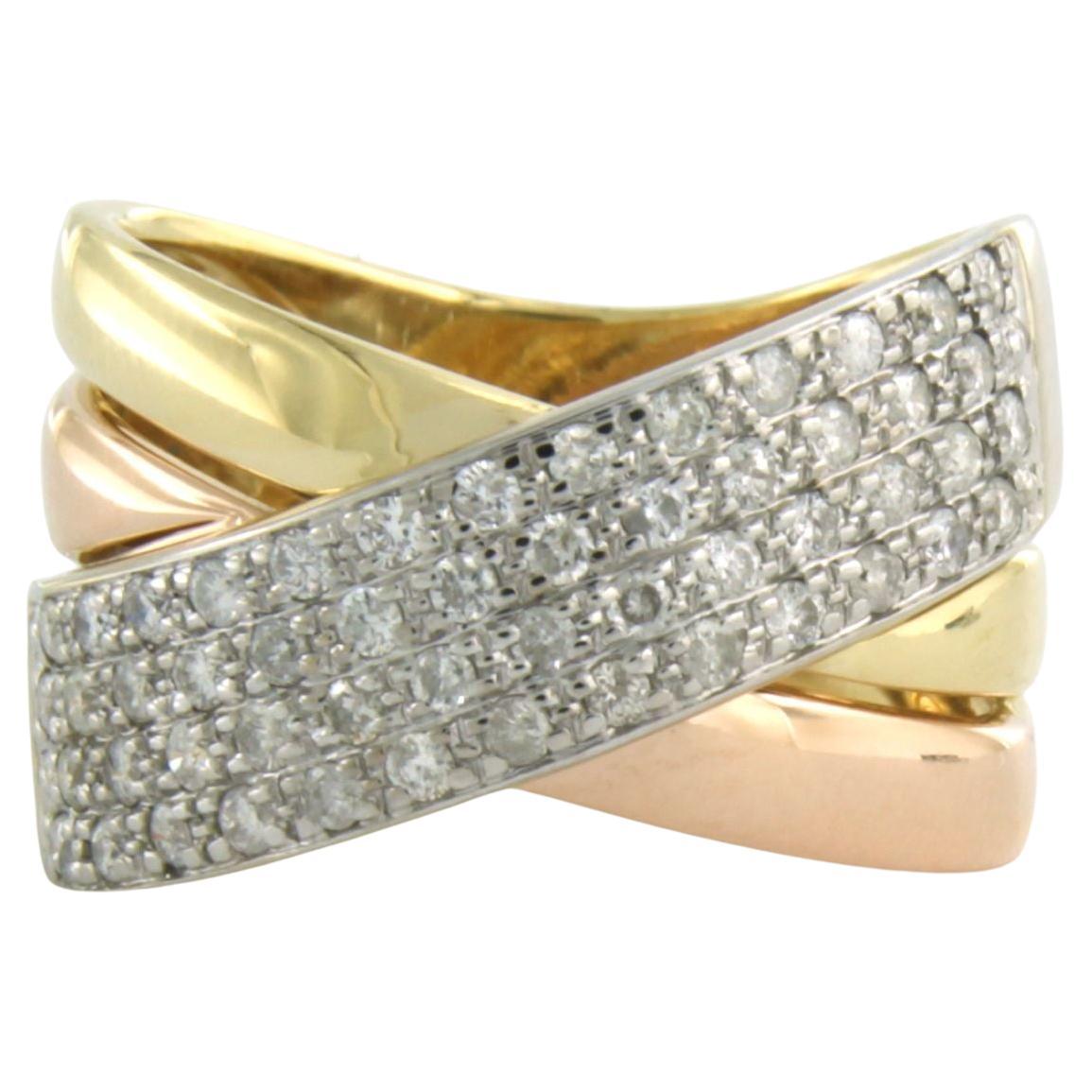 Ring Ruby and Diamond 18k red gold For Sale at 1stDibs