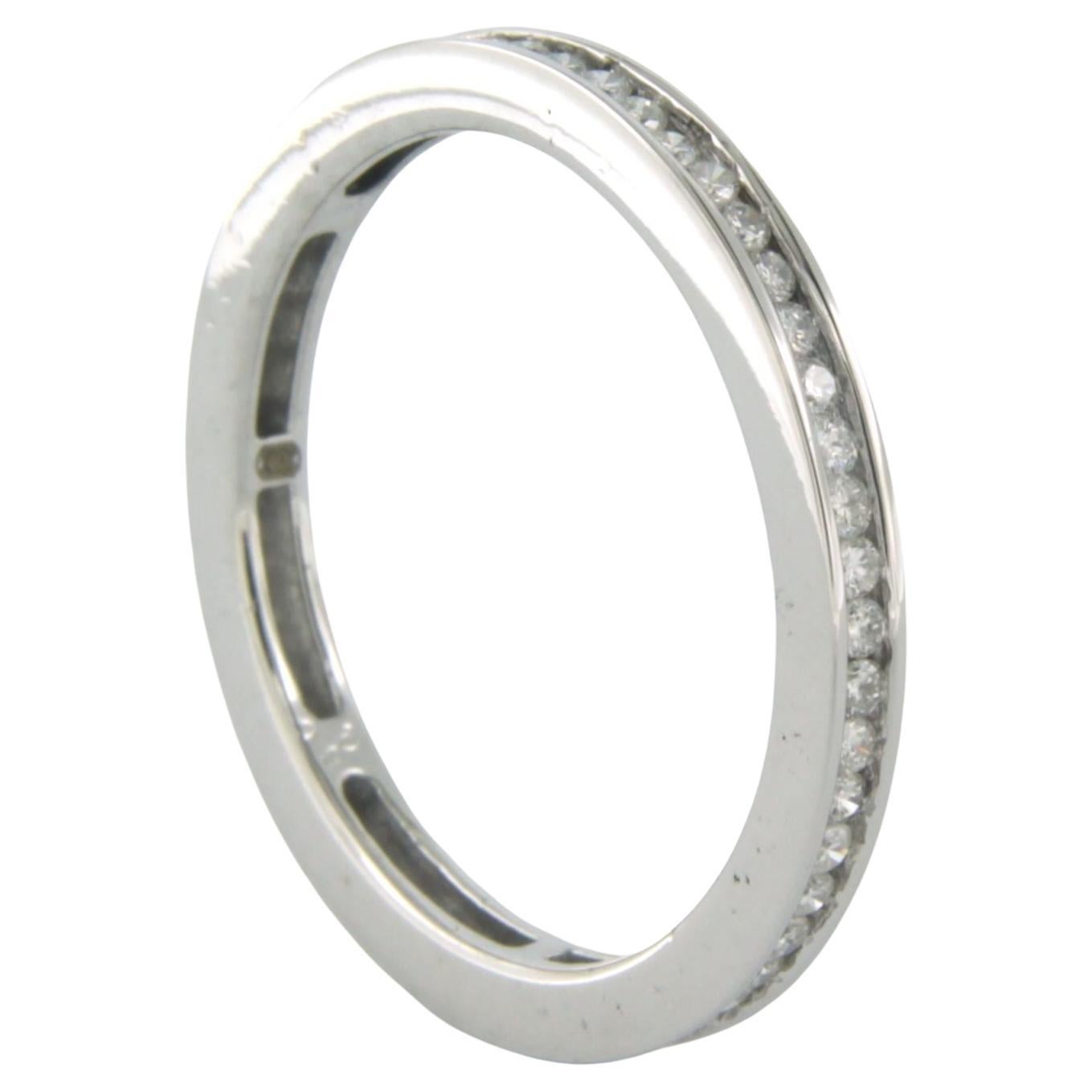 Two Diamond Cross Eternity Diamond Ring For Sale at 1stDibs