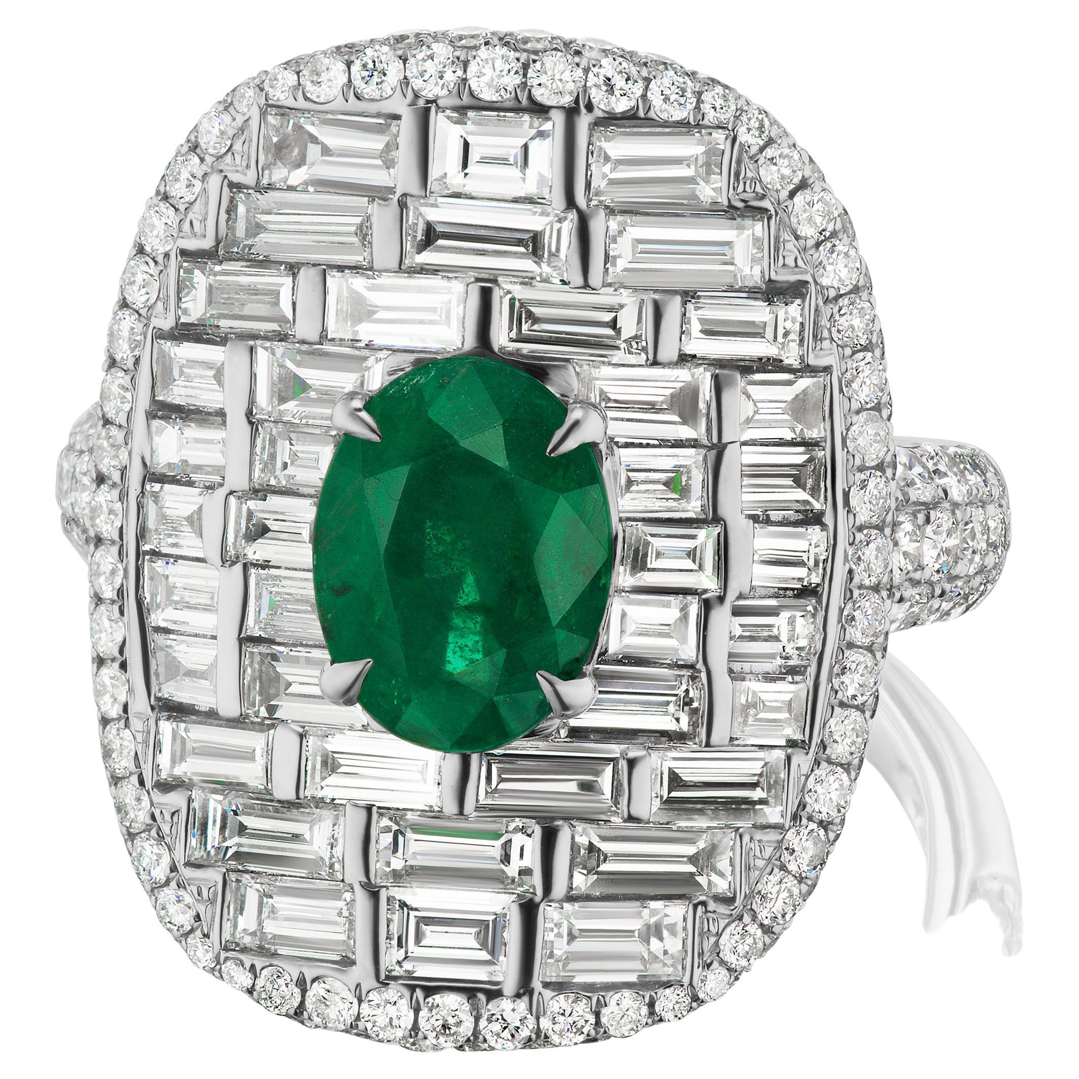 Late Victorian Emerald and Diamond Ring at 1stDibs | victorian emerald ring
