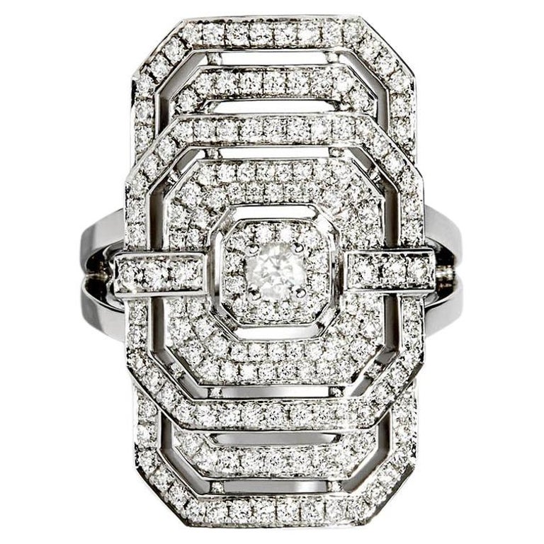 Customizable STATEMENT Paris, Ring My Way Diamonds and Silver 1 Carat ...