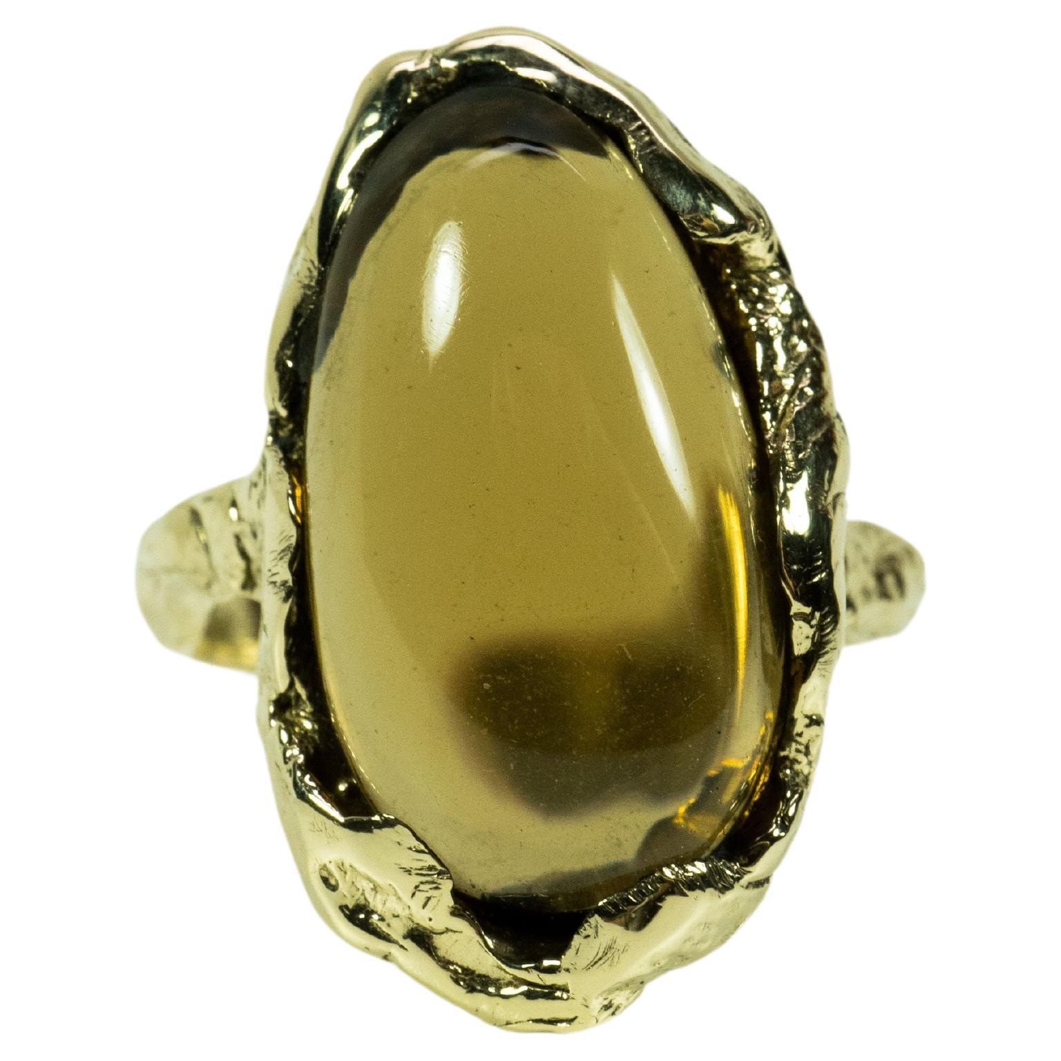 Black and Honey Citrine Set Ring For Sale at 1stDibs | citrine gypsum