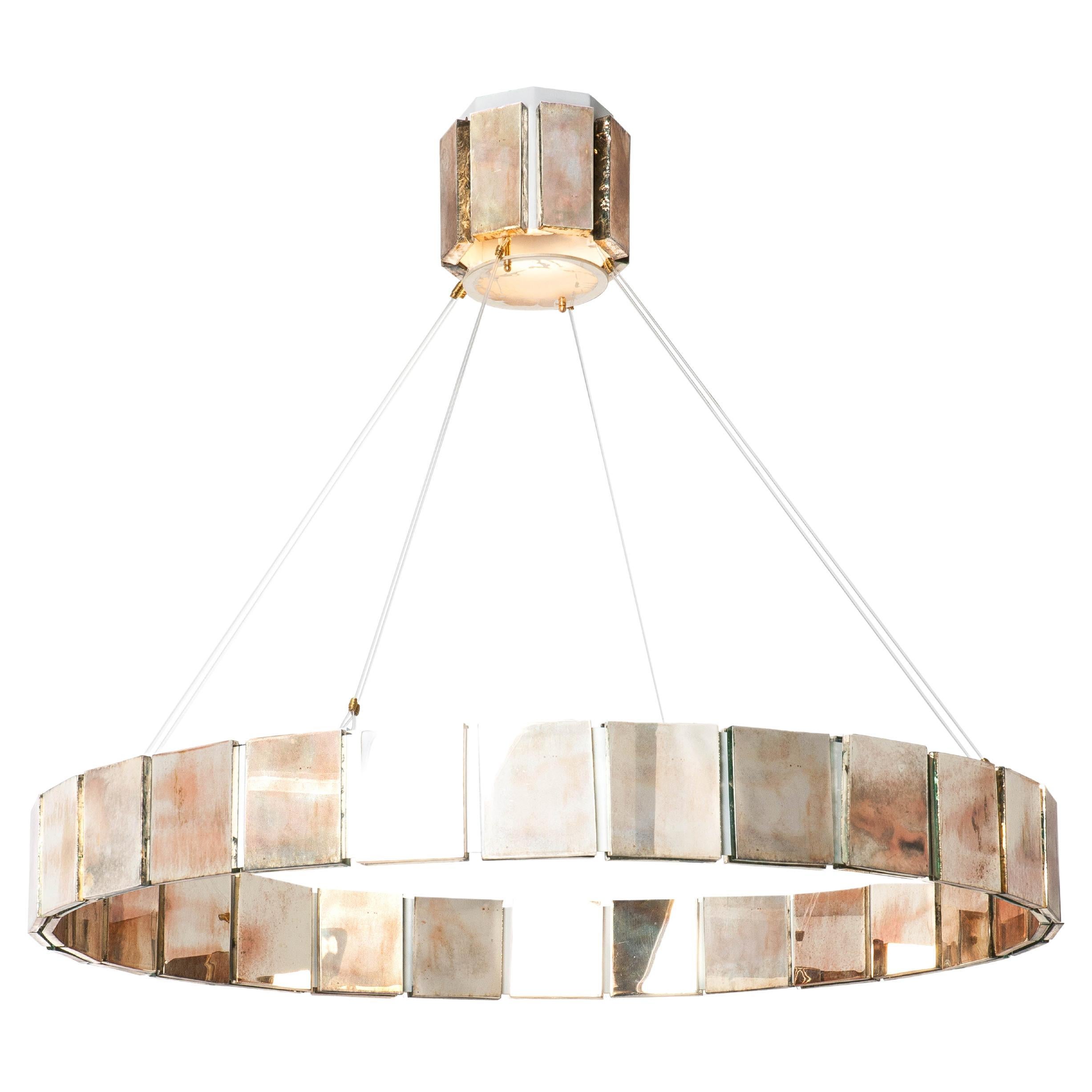 Decorative Silver Pendant Lamp For Sale at 1stDibs