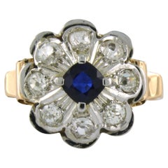 Franklin Mint for Igor Carl Faberge 18 K Diamond Sapphire Ladies Ring ...