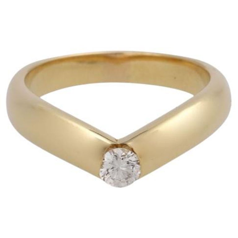 Ring Set with a Brilliant Approx. 0.20 Ct. FW/VSI-Si1 For Sale at 1stDibs