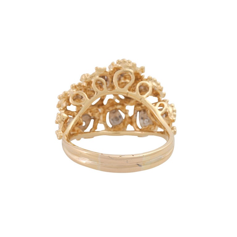 Ring with 12 Octagonal Diamonds, For Sale at 1stDibs